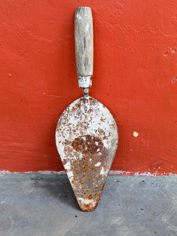 Cement Spoon, One of the Tool of a Cement Caster Stock Photo - Image of ...