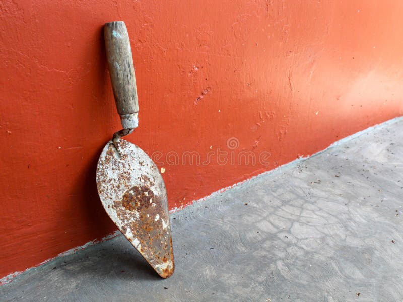 Cement Spoon, One of the Tool of a Cement Caster Stock Photo - Image of ...