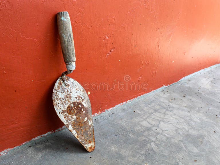 Cement Spoon, One of the Tool of a Cement Caster Stock Photo - Image of ...