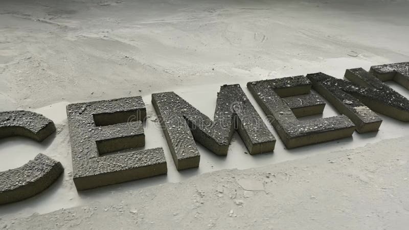 Cement Spreads and Hardens into Smooth Letters As Construction ...