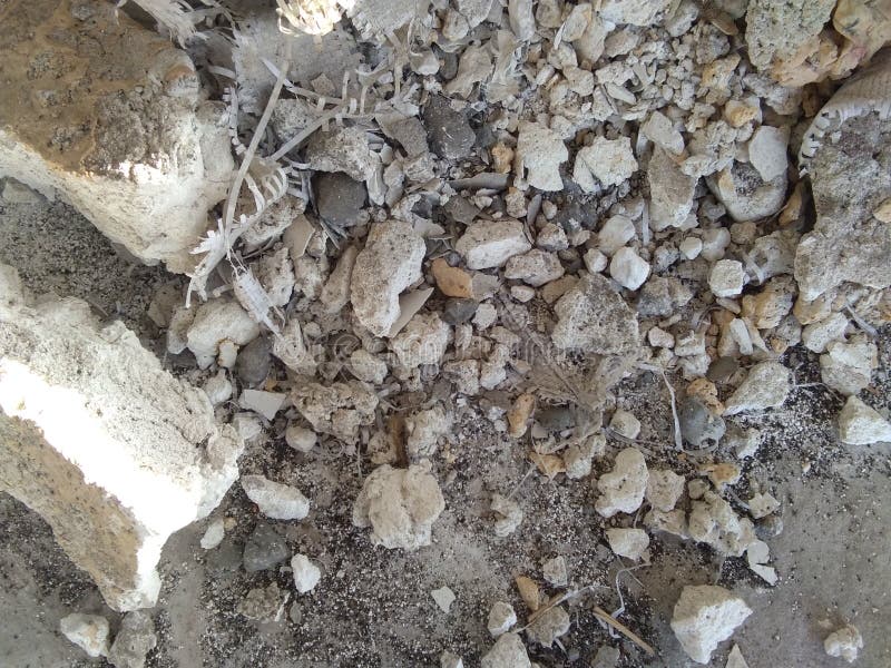 Cement Stones Pebbles on the Ground Abstract Stock Image - Image of ...