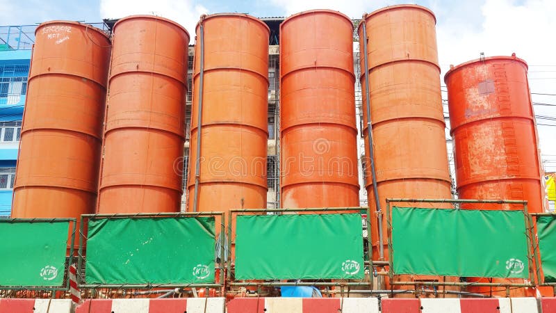 Cement storage stock image. Image of storage, cement - 18698755