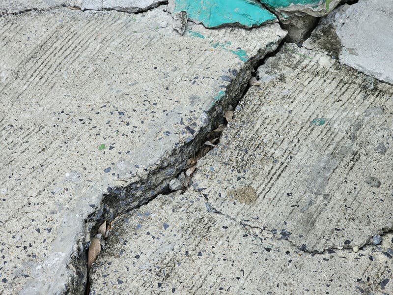 Cement Surface Has Collapsed and Developed Cracks, Indicating ...
