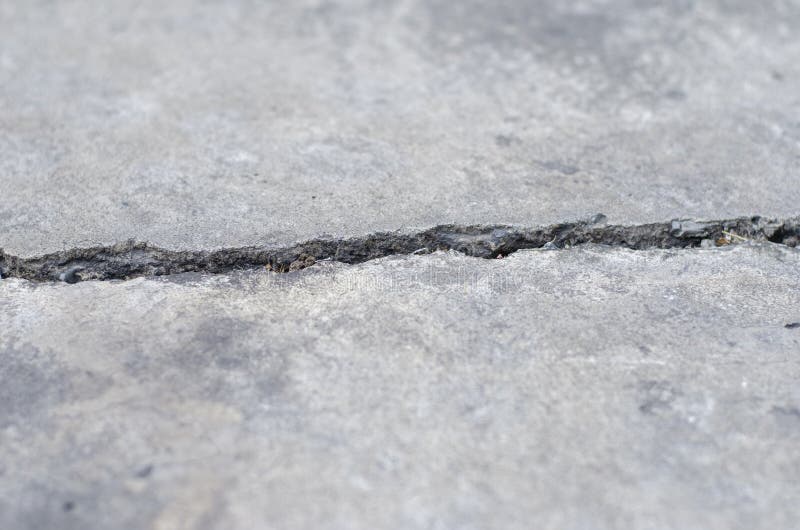 Cement Texture Floor Has Collapse or Cracks. Earthquake Effect Stock ...