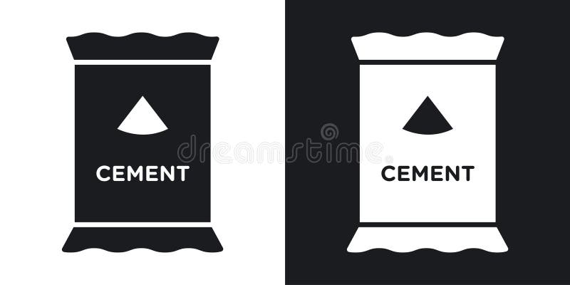 Cement Thin Line Vector Icon Set Stock Vector - Illustration of pack ...