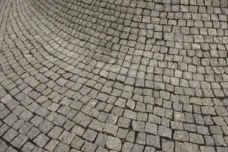 Cement Tile Curving Outward into a Bulge Stock Image - Image of ...