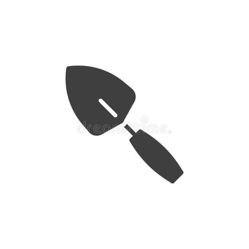 Cement trowel vector icon stock illustration. Illustration of flat ...