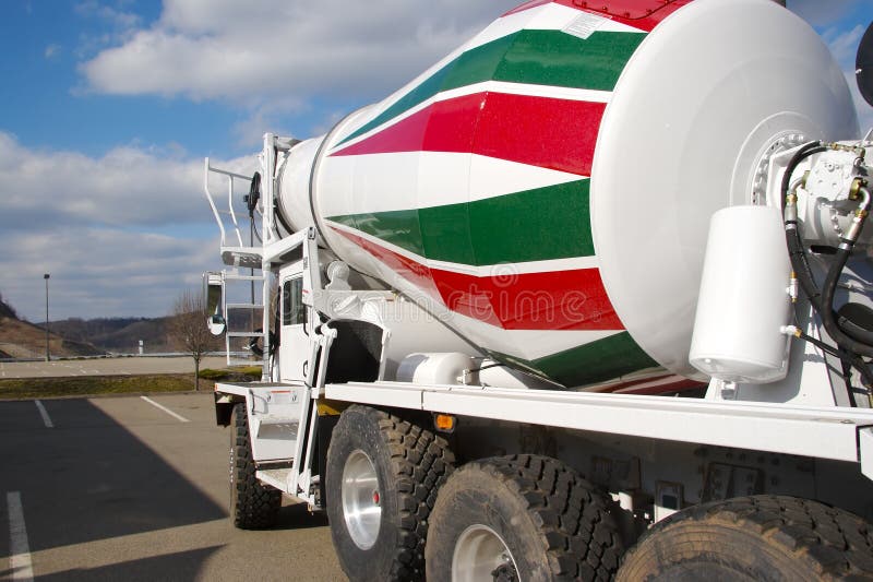 Cement Truck stock image. Image of blend, industrial, construction - 599541