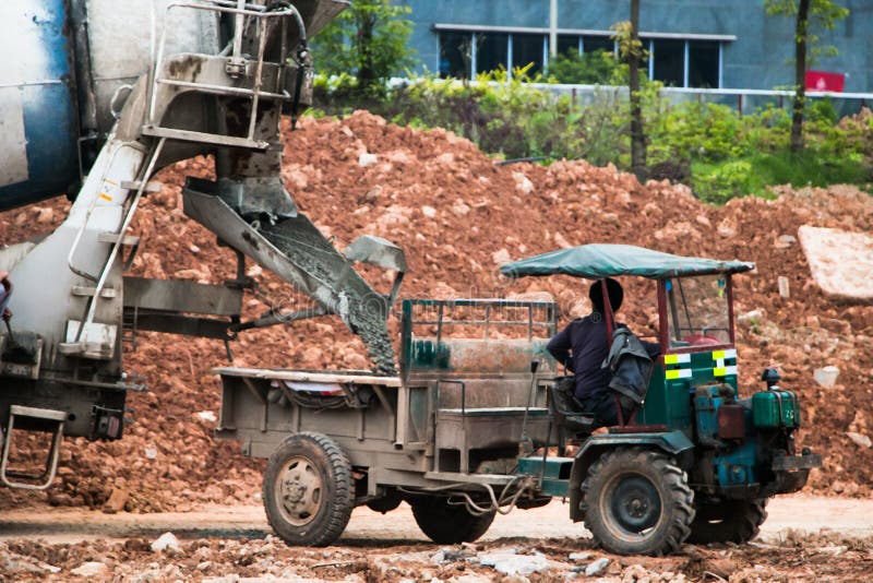 Cement truck stock photo. Image of worker, load, daylight - 71132288