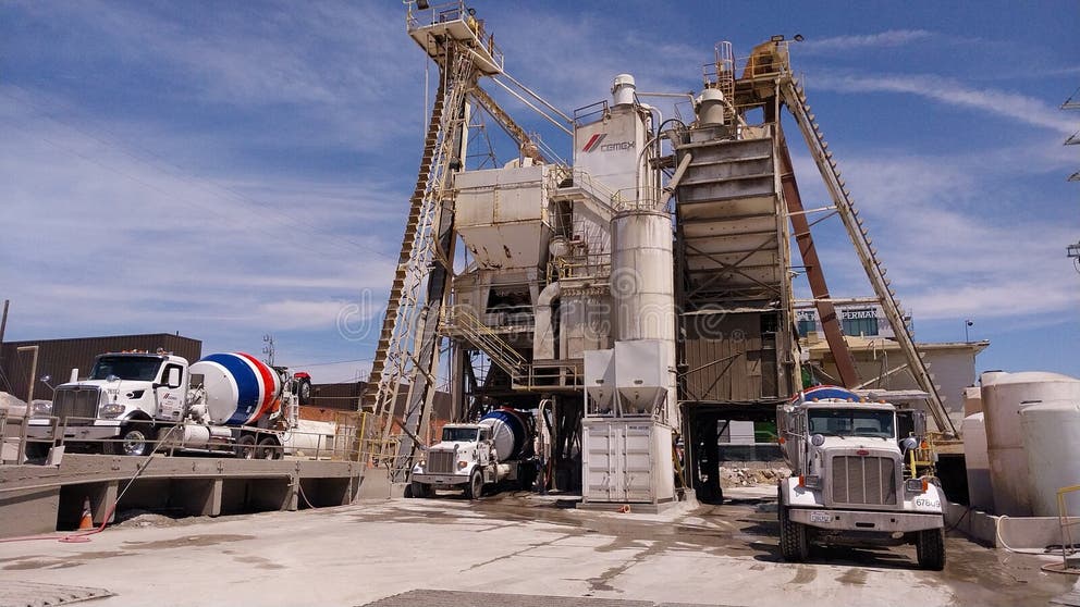 Cement Trucks Loading Up at Loading Yard Editorial Image - Image of ...