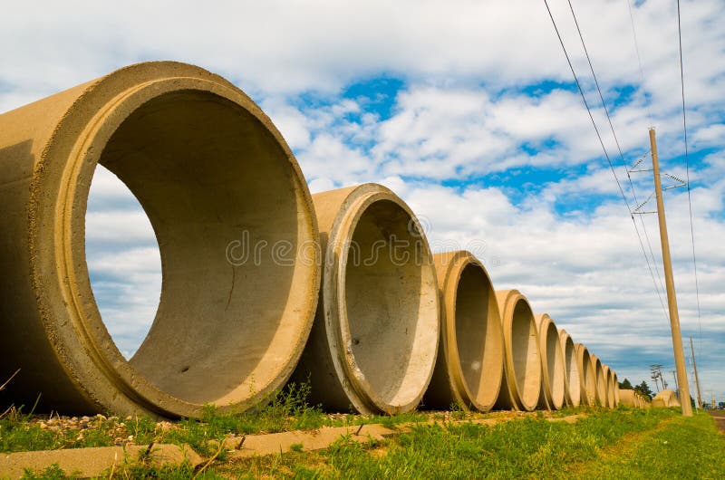 Cement Tubes stock photo. Image of industry, manufacturing - 26263156