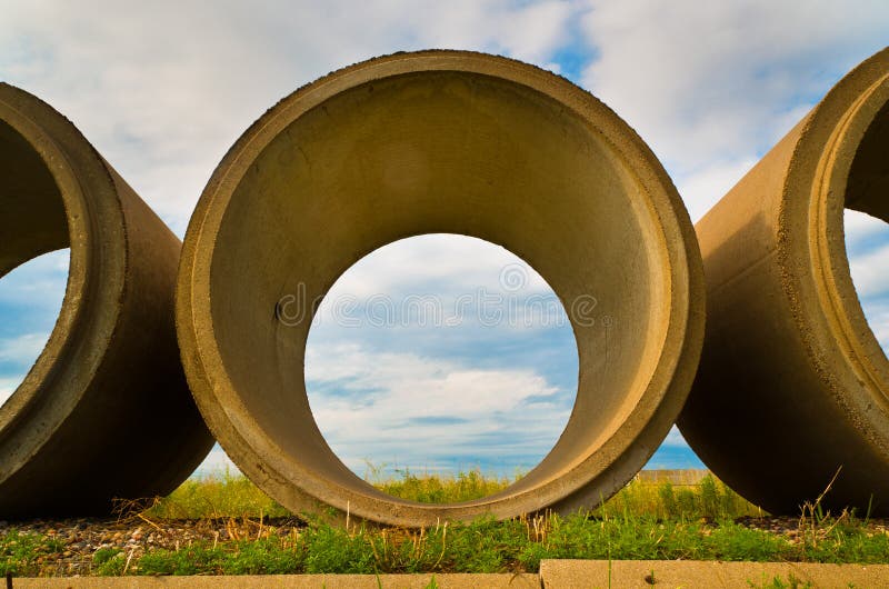 Cement Tubes stock photo. Image of industry, manufacturing - 26263156