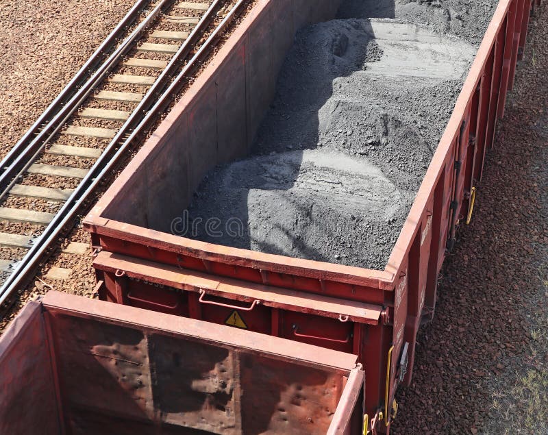 Cement in the Wagon Railway Transportation Stock Image - Image of ...