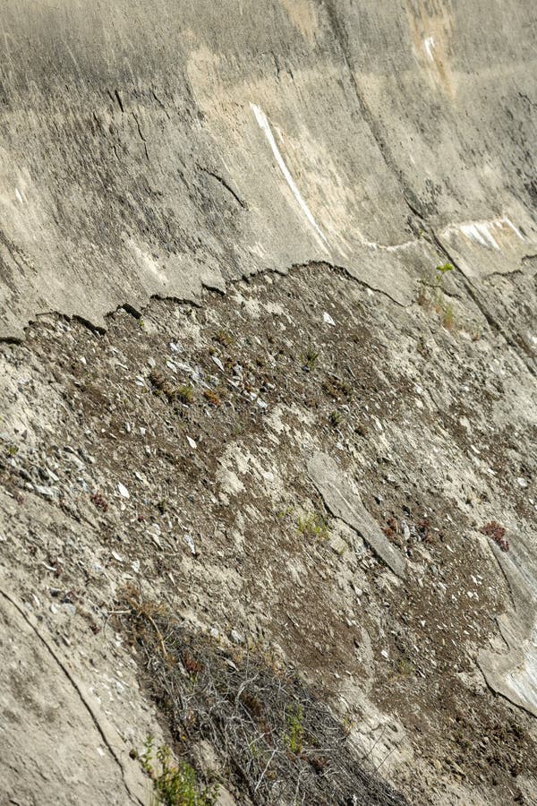 A Cement Wall with a Surface in Poor Condition Stock Photo - Image of ...