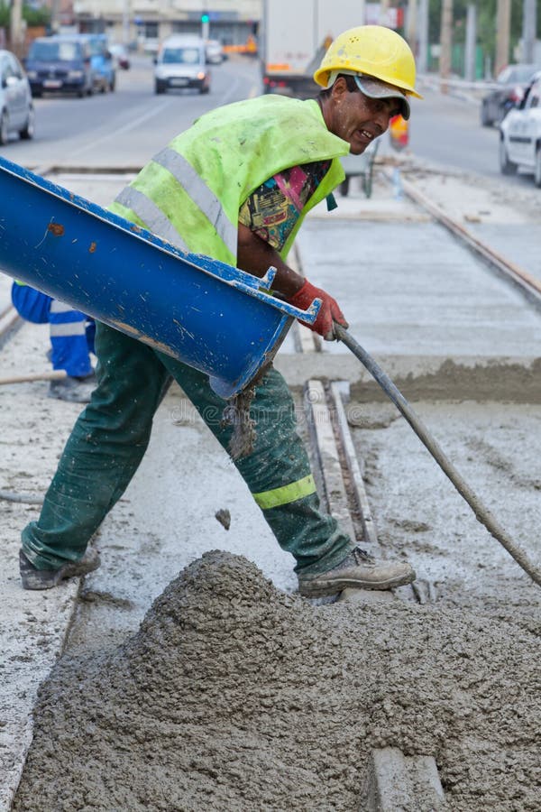 Cement worker editorial photography. Image of industry - 55278357
