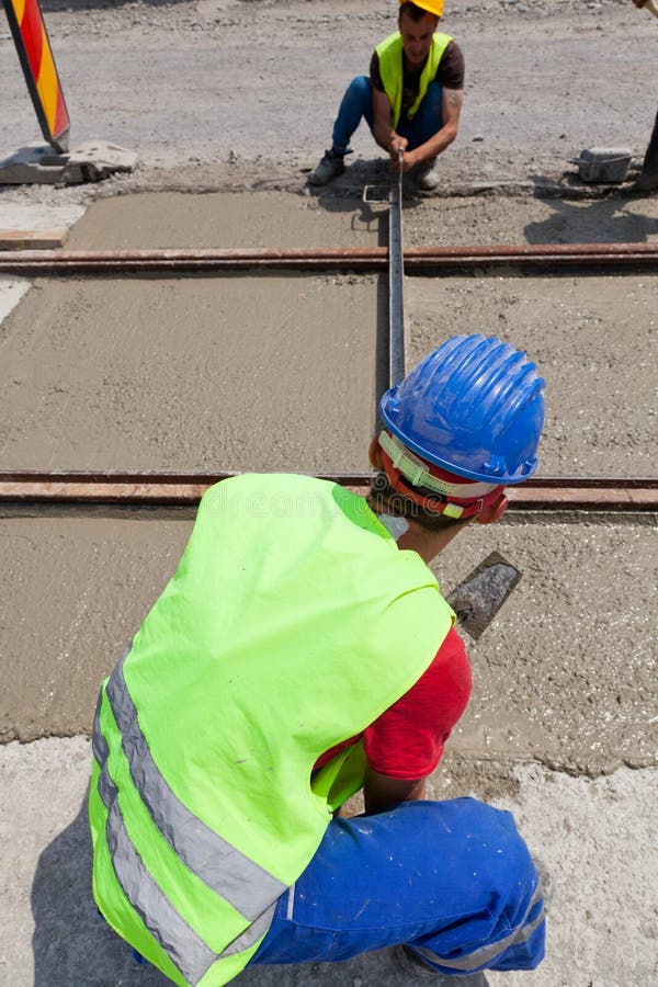 Cement workers editorial stock image. Image of pattern - 55273984