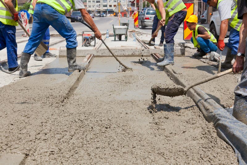Cement workers editorial photo. Image of pattern, boots - 55274511