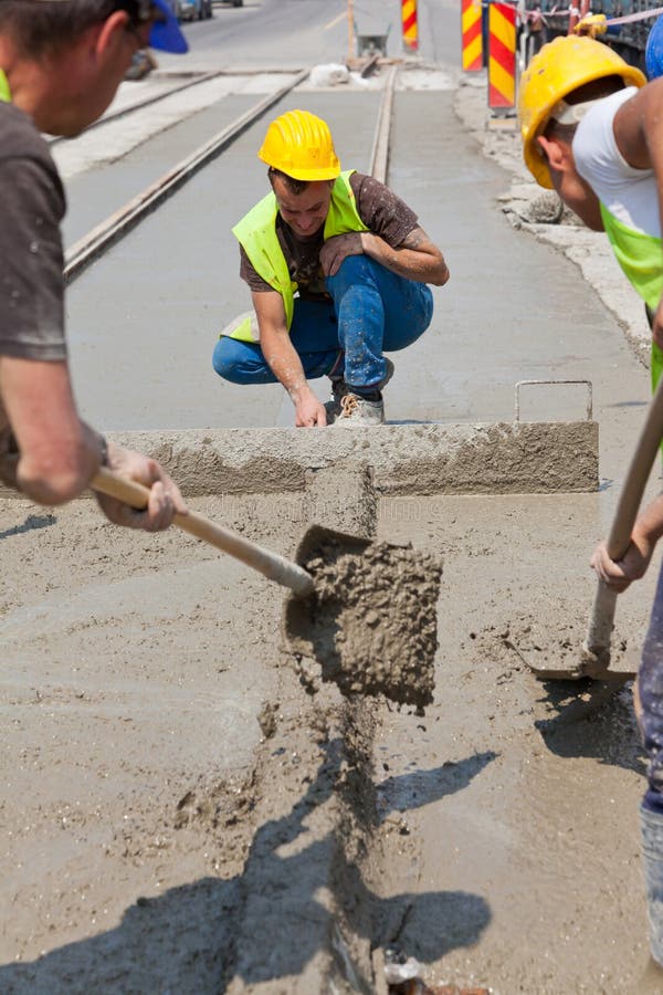 Cement workers editorial stock photo. Image of replace - 55280778