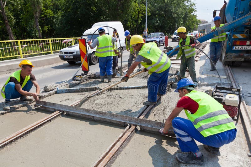 Cement workers editorial photography. Image of public - 55283117