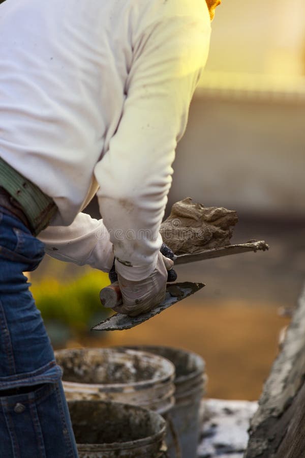 Cement Workers, Professional, Repair, Mud Work, Engineering Stock Image ...
