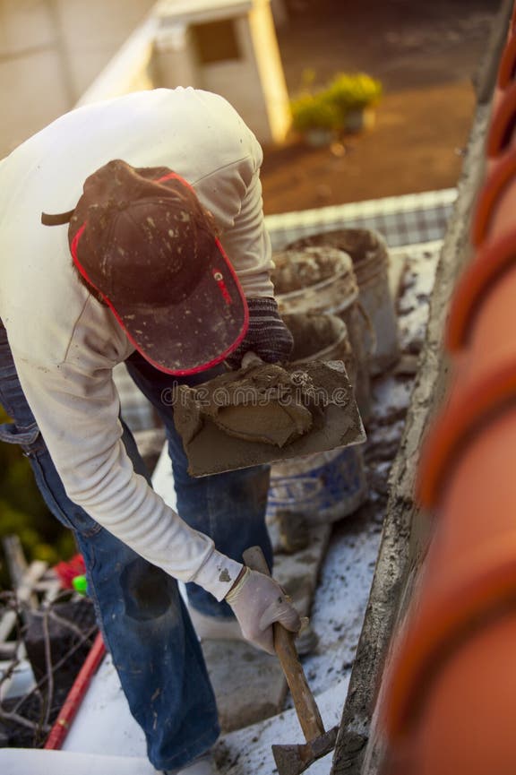 Cement Workers, Professional, Repair, Mud Work, Engineering Stock Photo ...