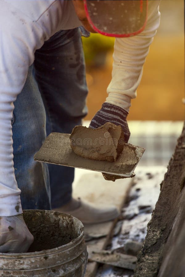 Cement Workers, Professional, Repair, Mud Work, Engineering Stock Image ...