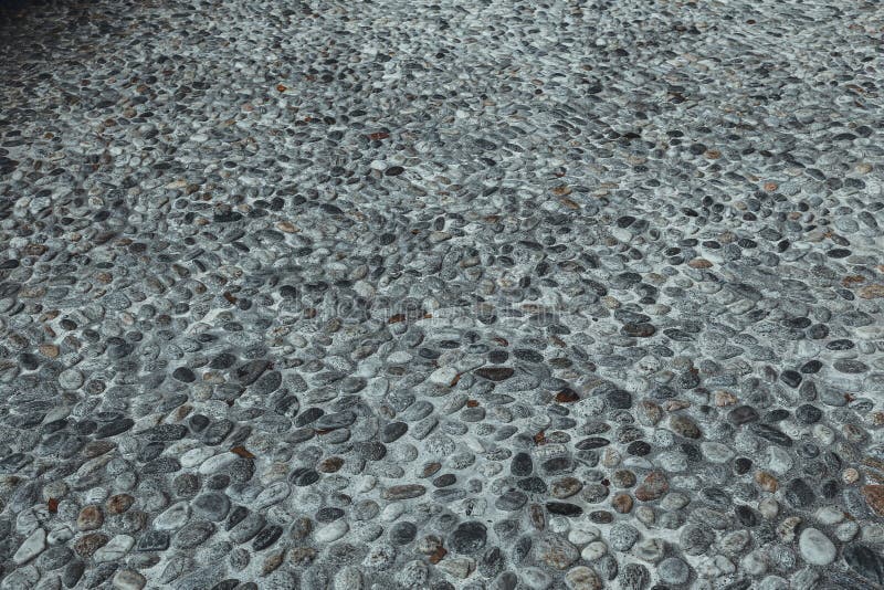 Cemented Pebble Flooring in the Courtyard of an Historical Cloister ...
