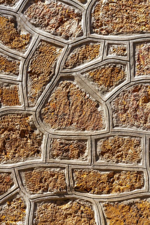 Cemented rough stone wall stock image. Image of color - 122344231