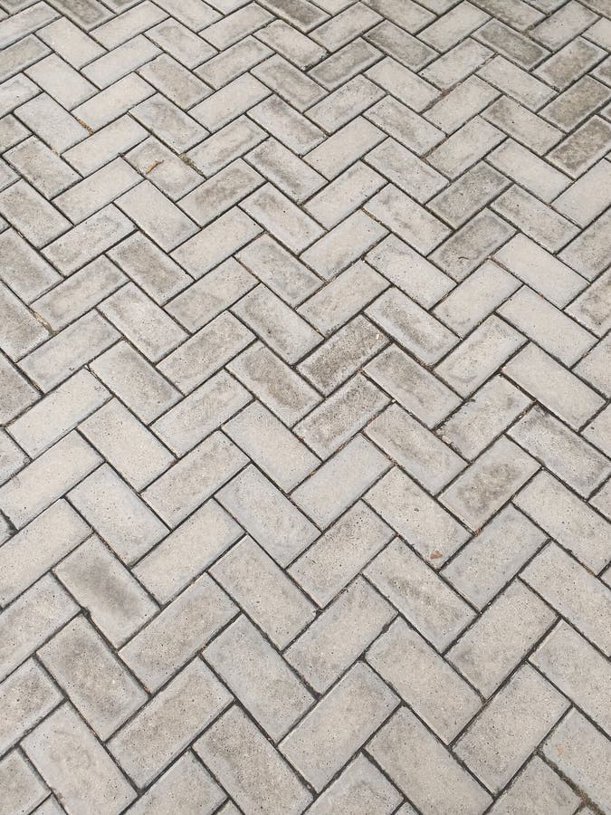 Cementing of Rectangular Blocks of Cement Embedded in Zigzag. Stock ...