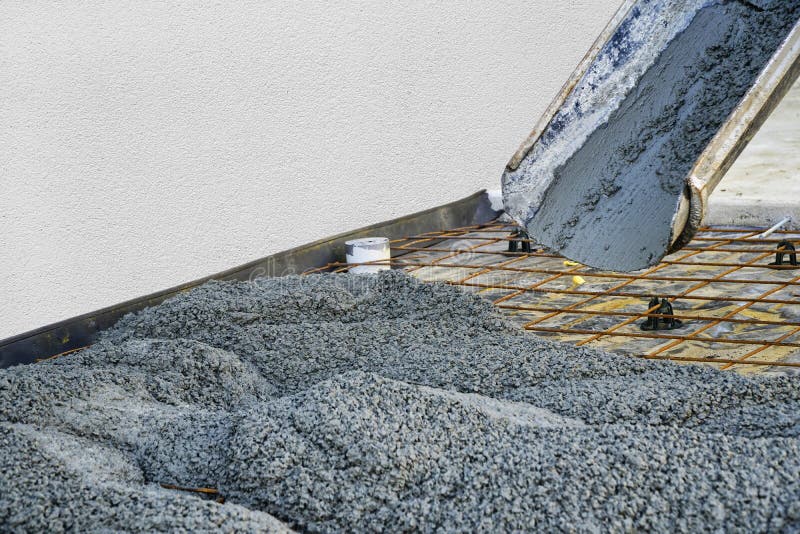 Cementing Work Being Done Around a Home Stock Image - Image of project ...