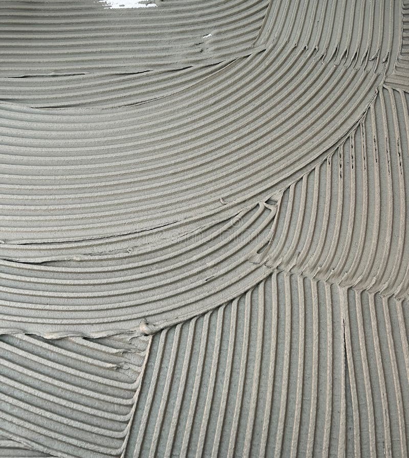 Cementitious Adhesive Applied To the Floor Ready To Receive the Ceramic ...