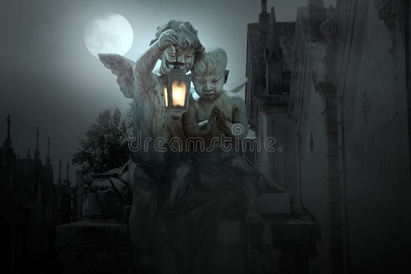 Cemetery angels stock photo. Image of hands, christian - 40830036