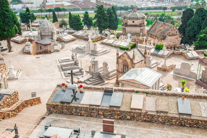 Cemetery in Barcelona, editorial image. Image of historic - 85905650