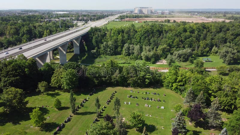 Cemetery and bridge stock video. Video of valley, nature - 231218327