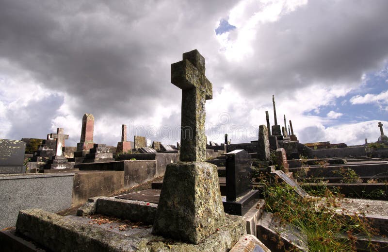 Cemetery with cross stock photo. Image of blue, cemetery - 8698048