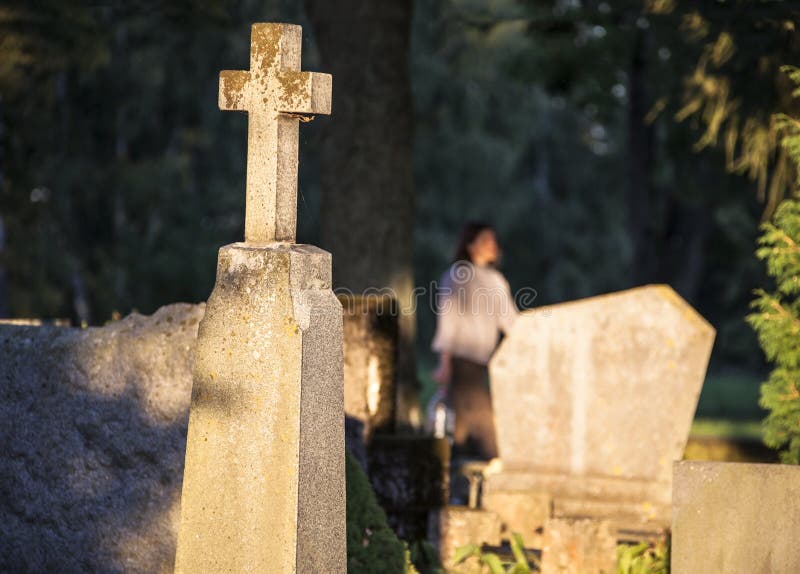 Cemetery stock photo. Image of religion, evening, peace - 33677330