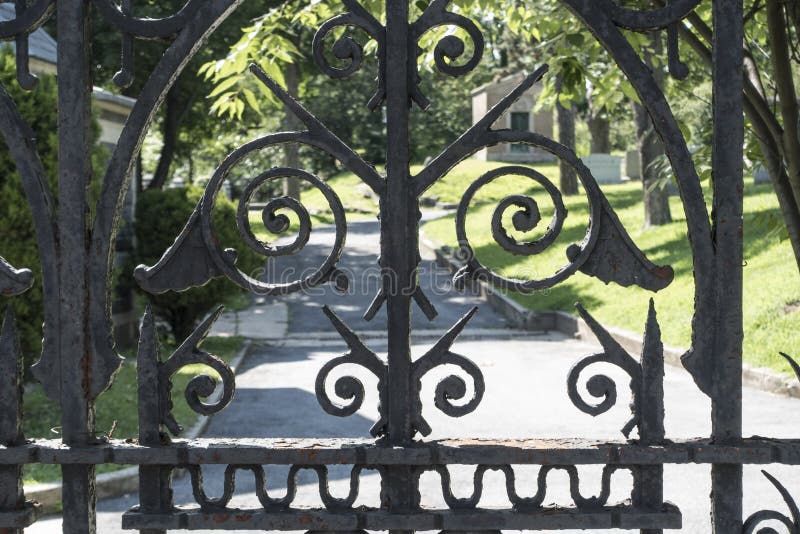 Cemetery fence stock image. Image of foliage, beauty - 43014779