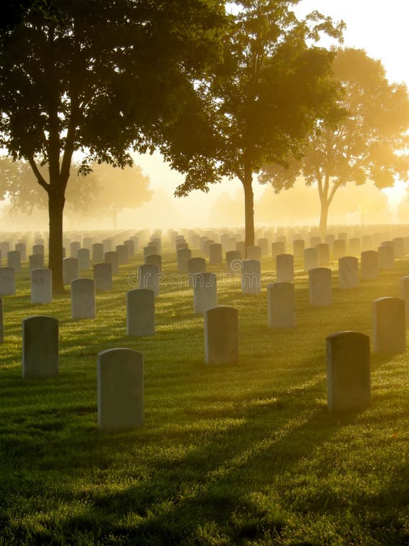 Cemetery in the Fog stock image. Image of foggy, dead - 15687935