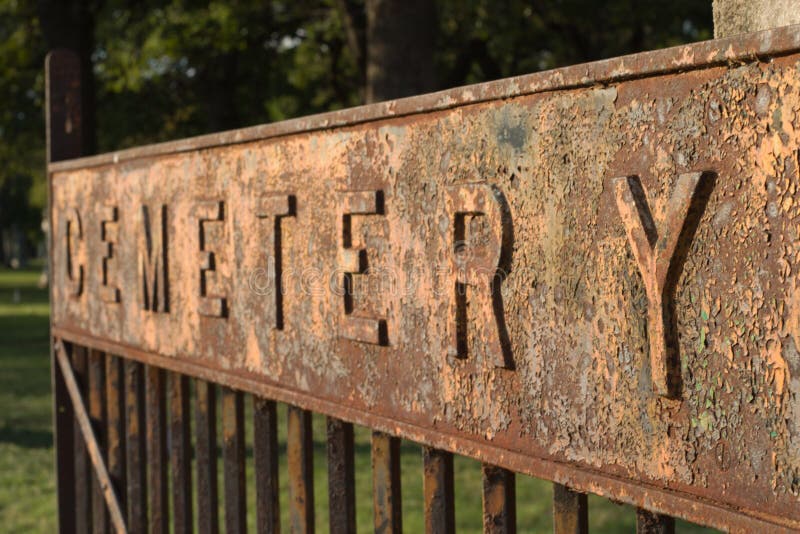 Cemetery Gate stock photo. Image of customary, letters - 1319312