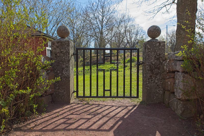 Cemetery gate. stock photo. Image of cemetery, architecture - 310646600
