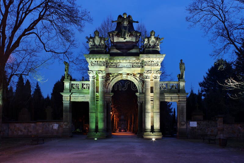 Cemetery gate stock image. Image of horice, light, europe - 69338911
