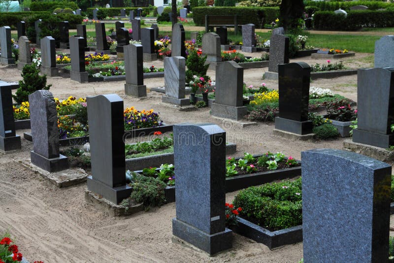 Cemetery in Germany stock image. Image of german, colorful - 147769701