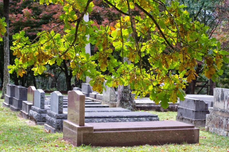 Cemetery / Graveyard in Autumn Stock Image - Image of grave, cemetery ...