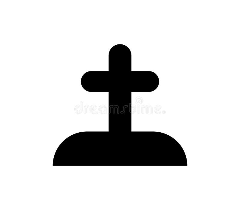 Cemetery Icon Illustrated in Vector on White Background Stock ...
