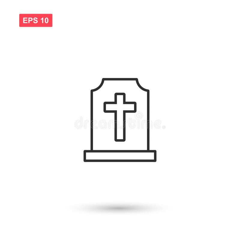Cemetery Icon Vector Design Isolated 7 Stock Vector - Illustration of ...