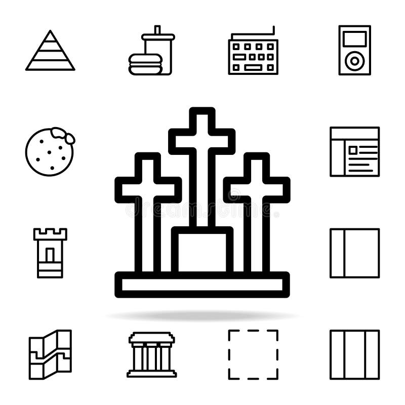 Cemetery Icon. Web Icons Universal Set for Web and Mobile Stock ...