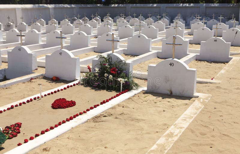 Cemetery Inthe South of India Stock Photo - Image of burial, gravestone ...