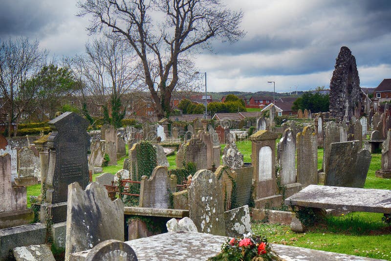 Movilla Abbey Ruins, Newtownards, Northern Ireland Stock Photo - Image ...