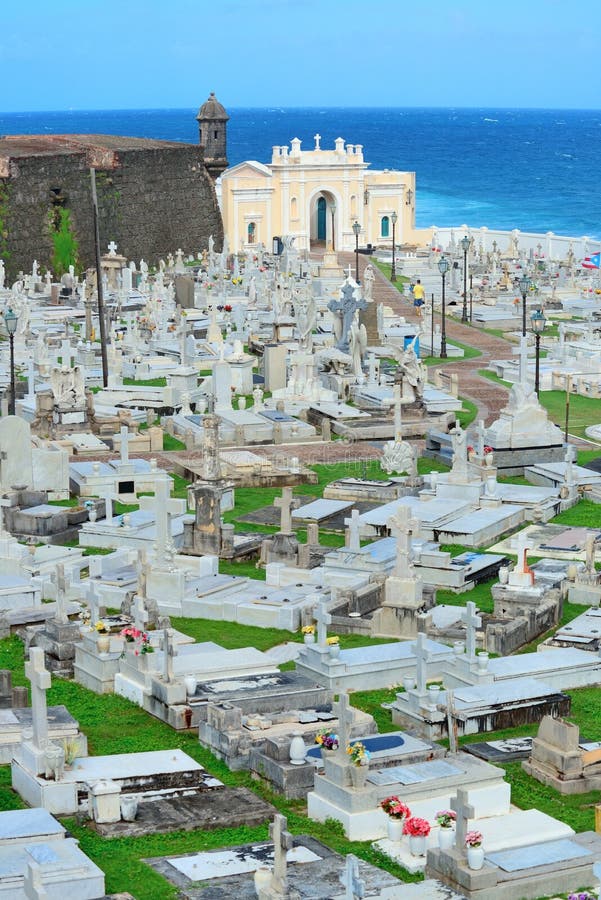 Cemetery in old San Juan stock photo. Image of puerto - 32018526