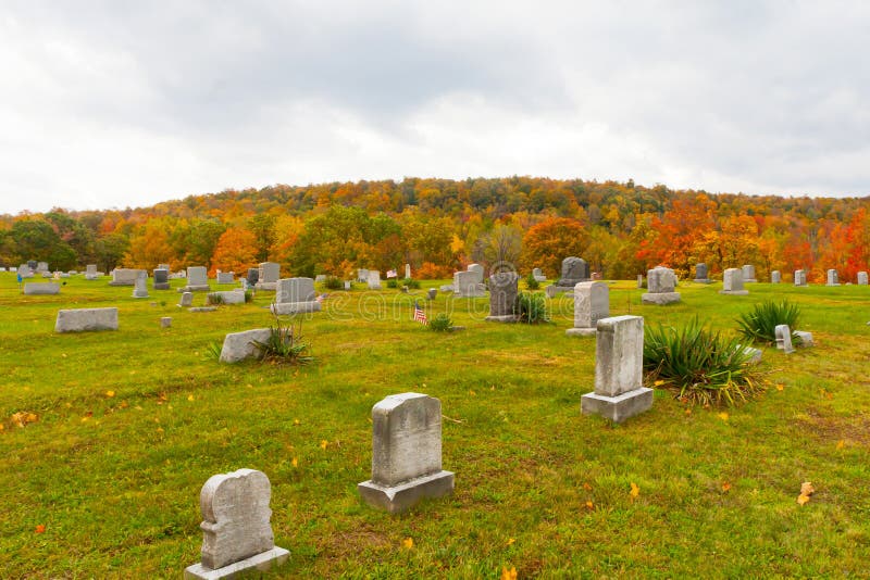 Cemetery in Pennsylvania stock photo. Image of markers - 21545182